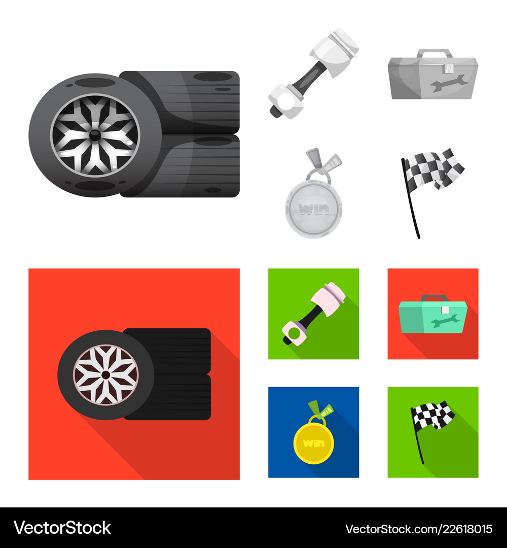 Car and rally logo set Royalty Free Vector Image
