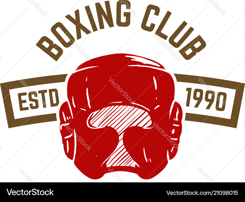 Champion boxing club emblem template Royalty Free Vector