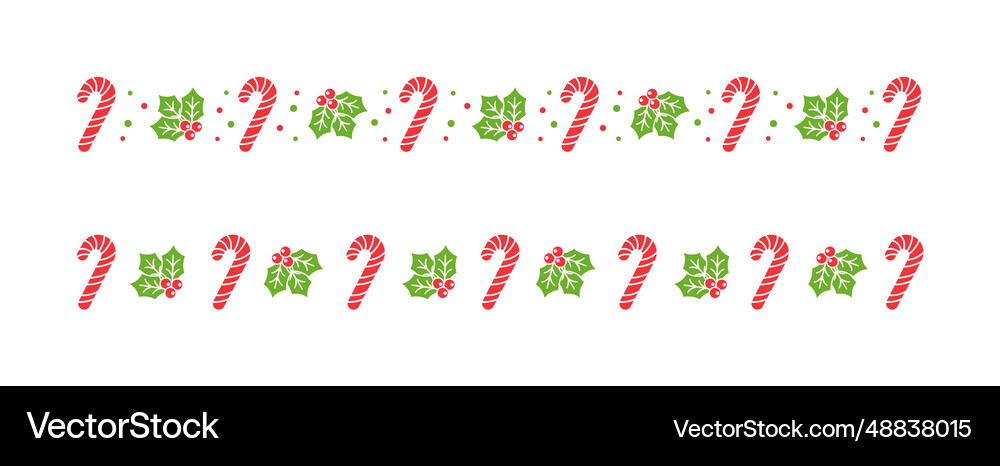 Christmas themed decorative wavy border and text Vector Image