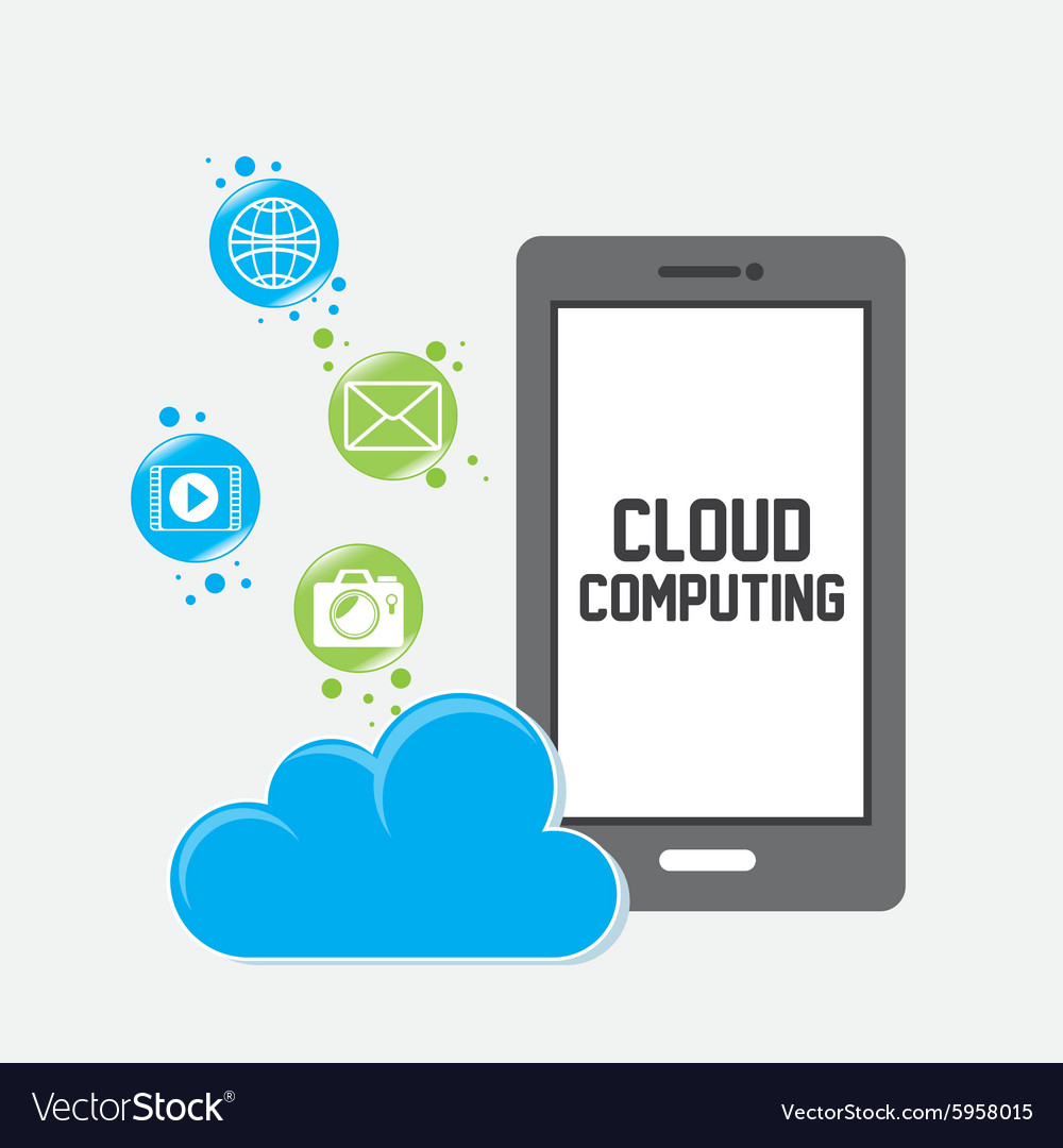 Cloud computing design Royalty Free Vector Image