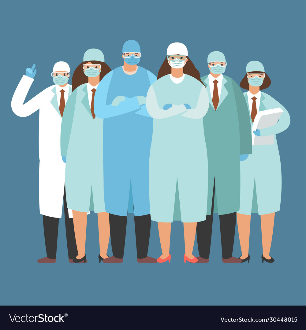 Coronavirus doctor nurse medic wear medical Vector Image