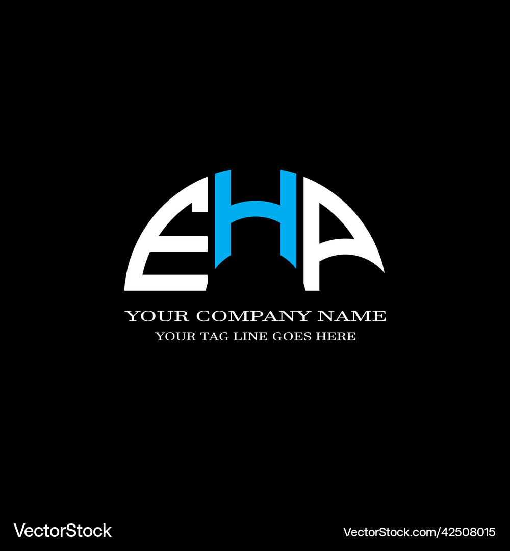 Ehp letter logo creative design with graphic Vector Image