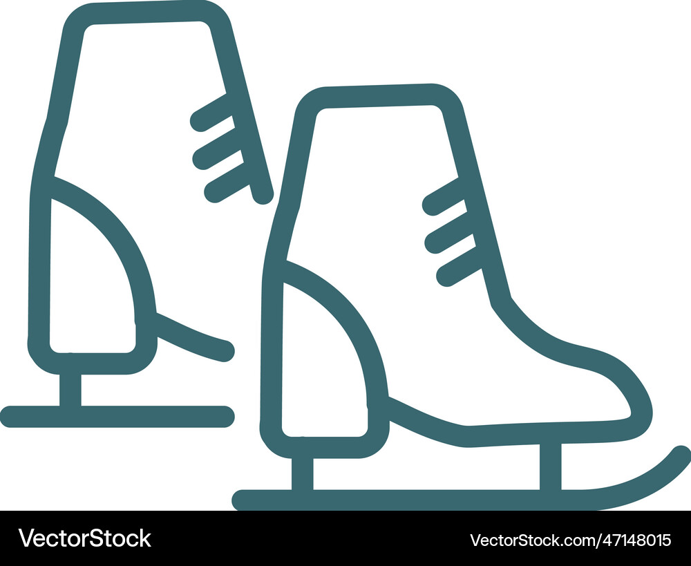 Ice skates icon thin line skates icon from Vector Image