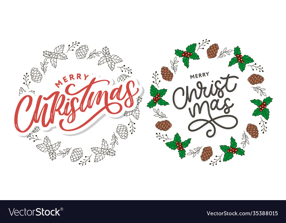 Merry christmas 2021 beautiful greeting card Vector Image
