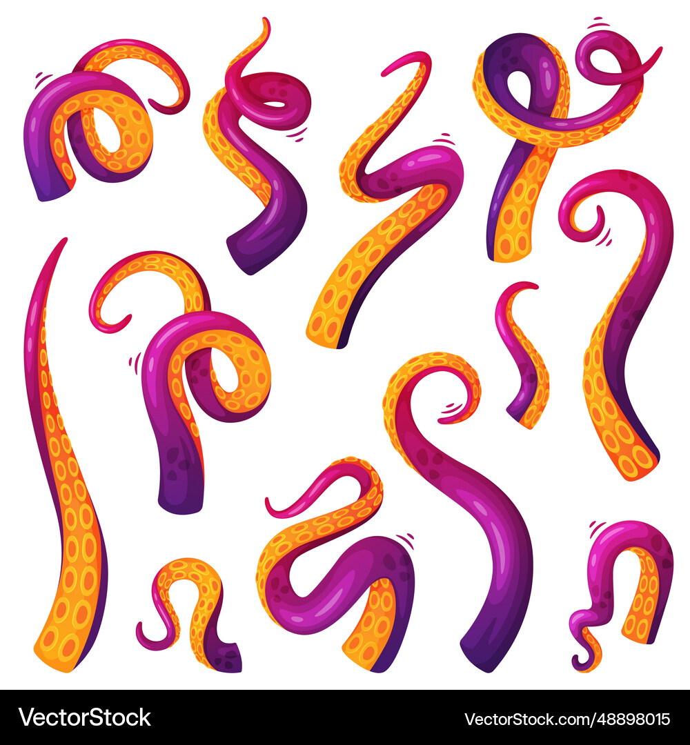 Octopus tentacles as limb of ocean creature Vector Image