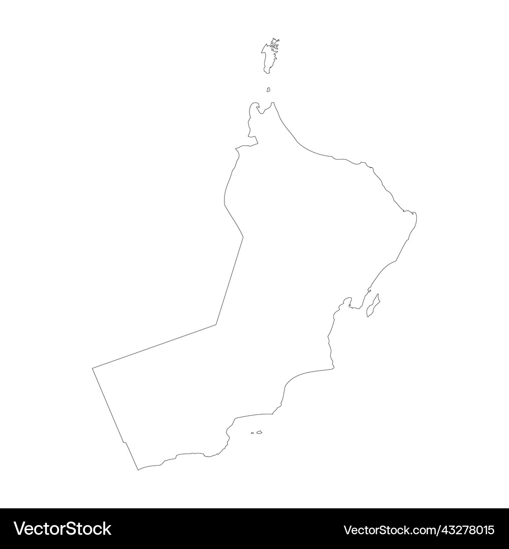 Oman country map outline Royalty Free Vector Image