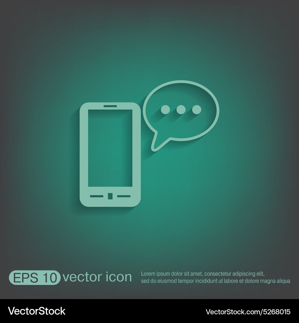 Smartphone with cloud of speaking dialogue Vector Image