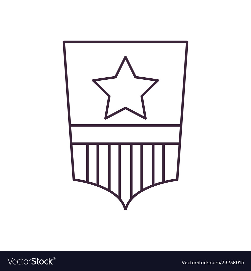 Usa shield line style icon design Royalty Free Vector Image Usa shield line style icon design Royalty Free Vector Image