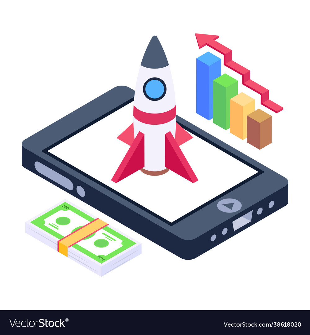 App launch Royalty Free Vector Image - VectorStock
