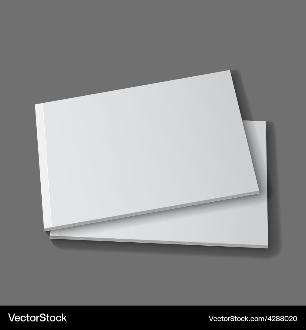 Blank empty magazine album or book Royalty Free Vector Image