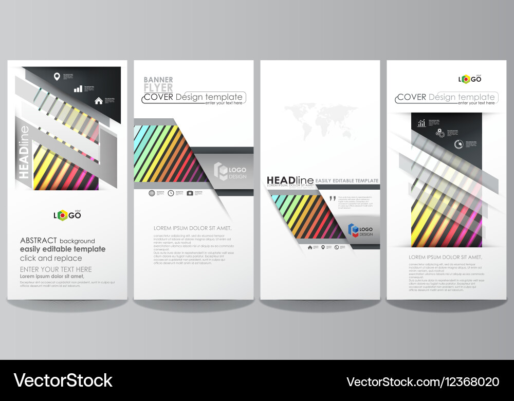 Flyers set modern banners business templates Vector Image