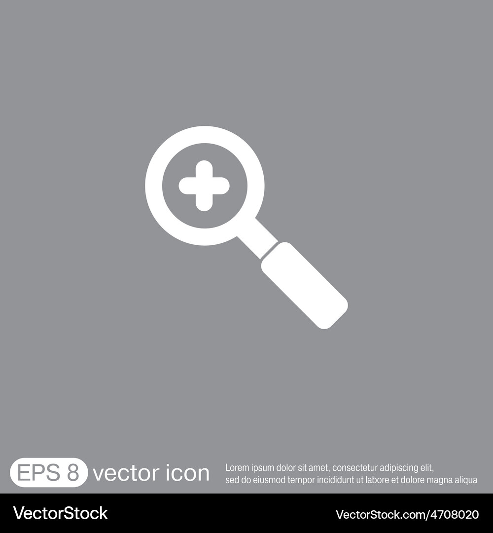 Magnifier increase Royalty Free Vector Image - VectorStock