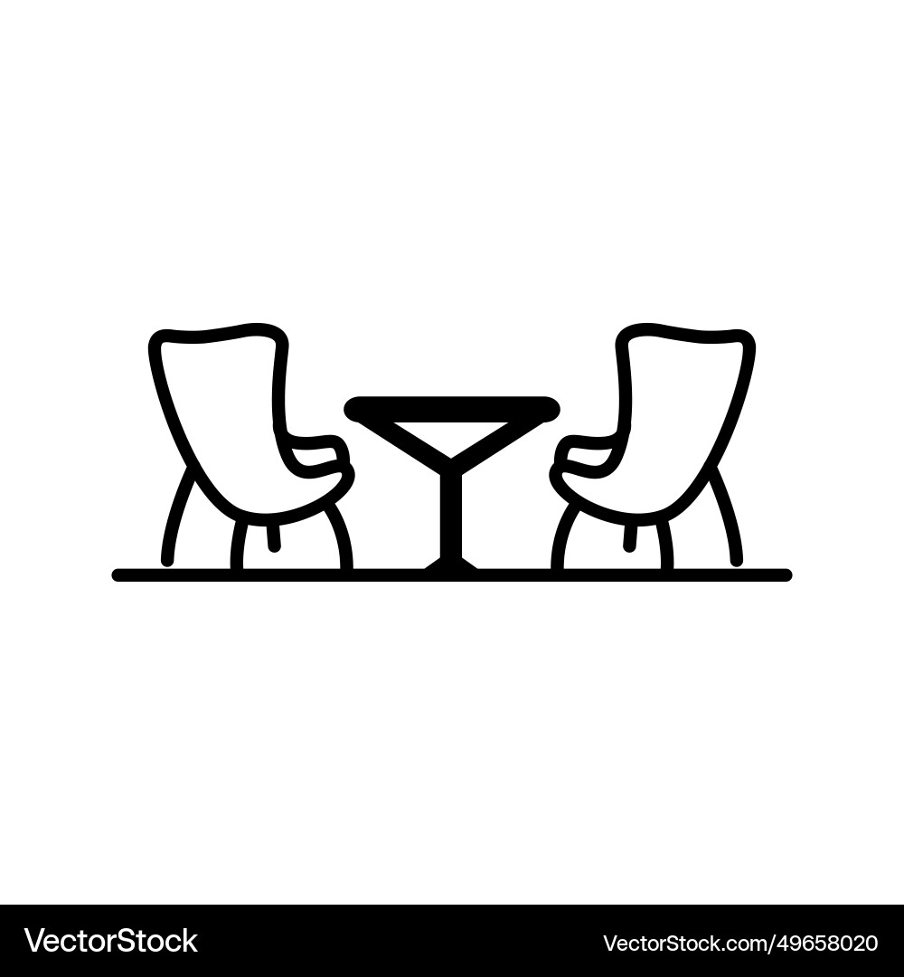 Relax chair line logo icon image Royalty Free Vector Image