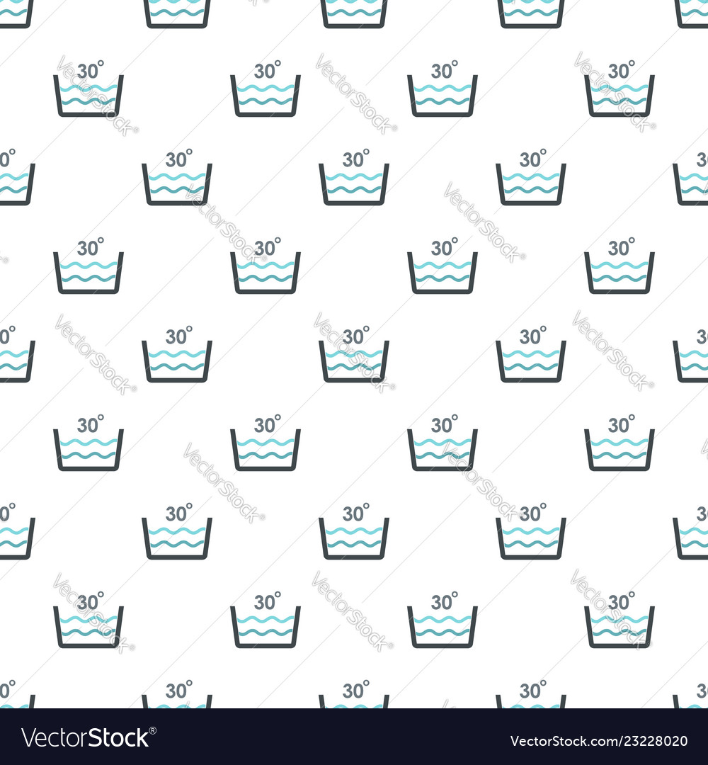 Washing emblem pattern seamless Royalty Free Vector Image