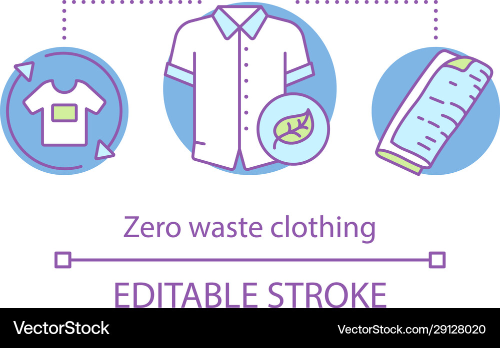 Zero waste clothing and products concept icon Vector Image