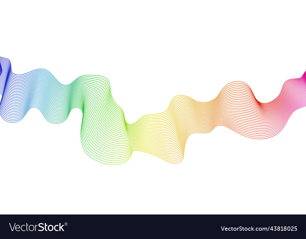 Abstract backdrop with wave gradient lines Vector Image