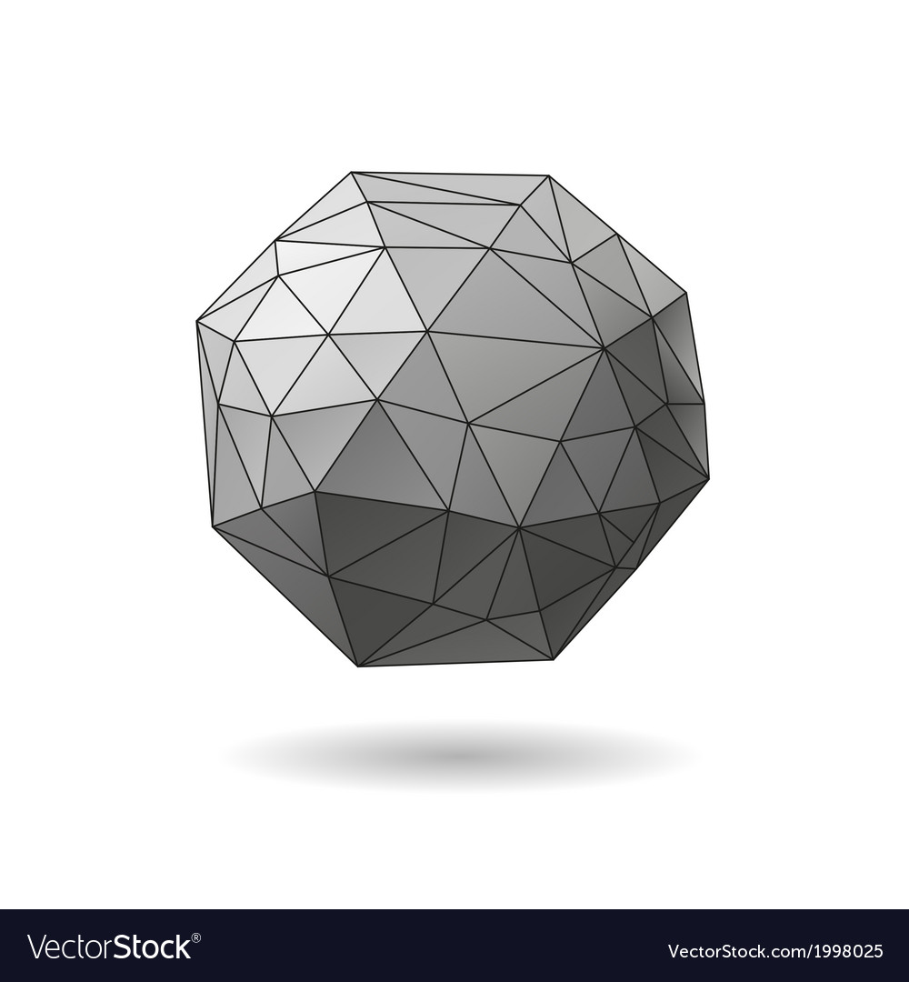 Abstract geometric shape isolated Royalty Free Vector Image