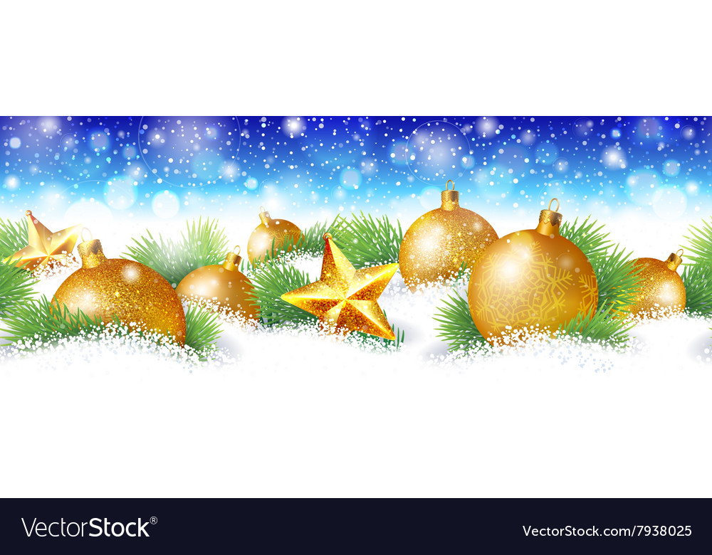 Christmas seamless border Royalty Free Vector Image