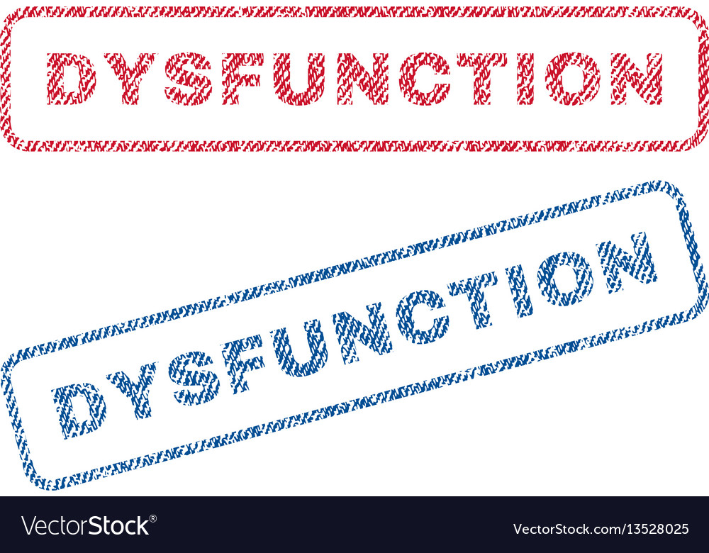 Dysfunction textile stamps Royalty Free Vector Image
