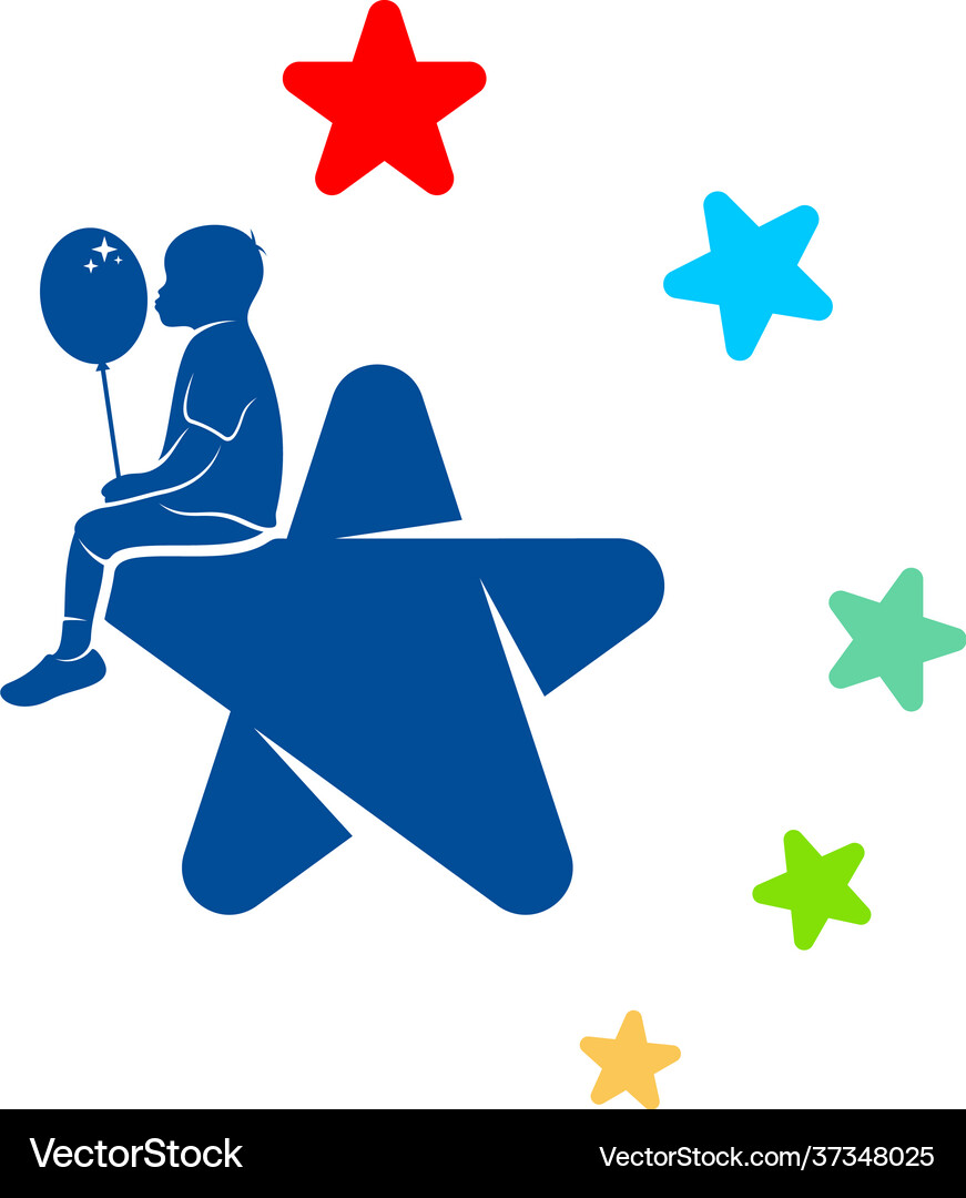 Kids dream logo design creative dream logo Vector Image