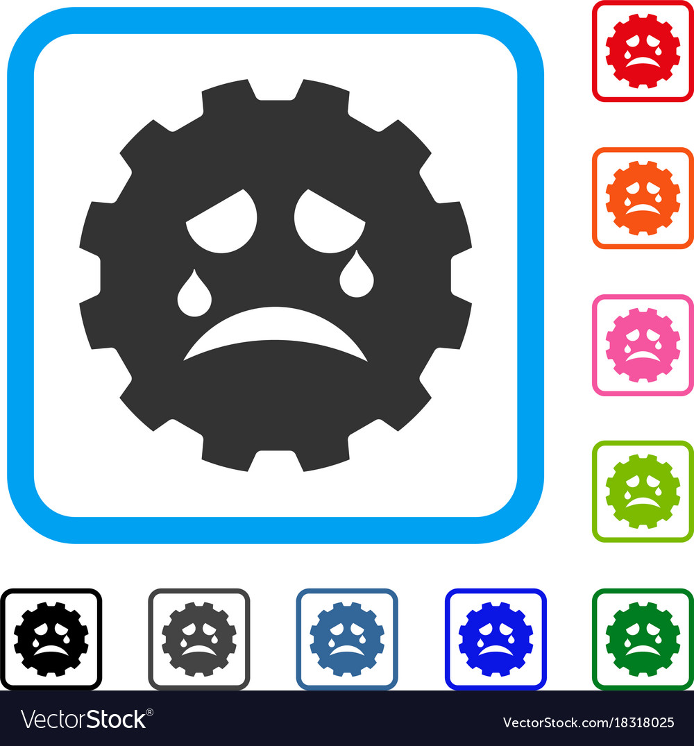 Tiers smiley gear framed icon Royalty Free Vector Image Tiers smiley gear framed icon Royalty Free Vector Image