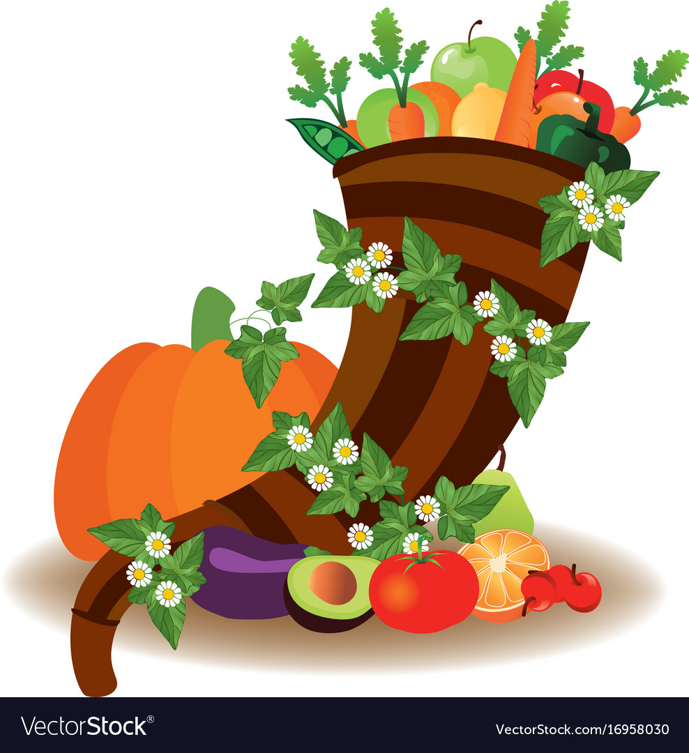 Cornucopia Royalty Free Vector Image - VectorStock