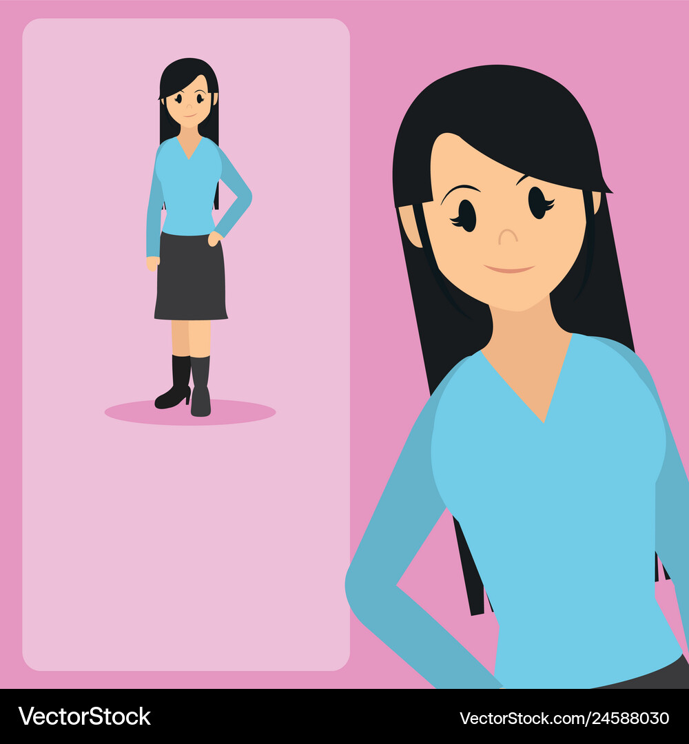 Cute woman cartoon Royalty Free Vector Image - VectorStock