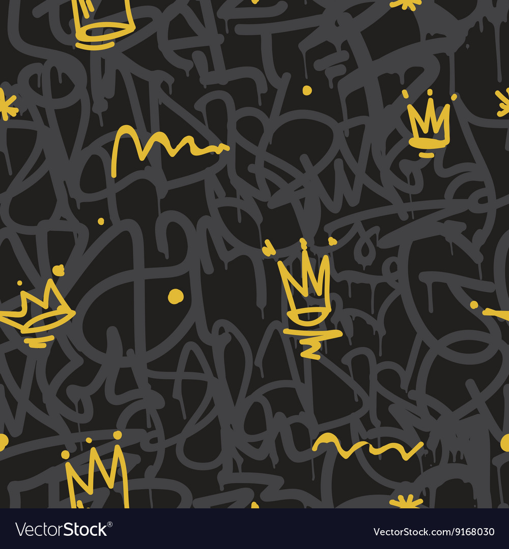 Graffiti seamless pattern Royalty Free Vector Image