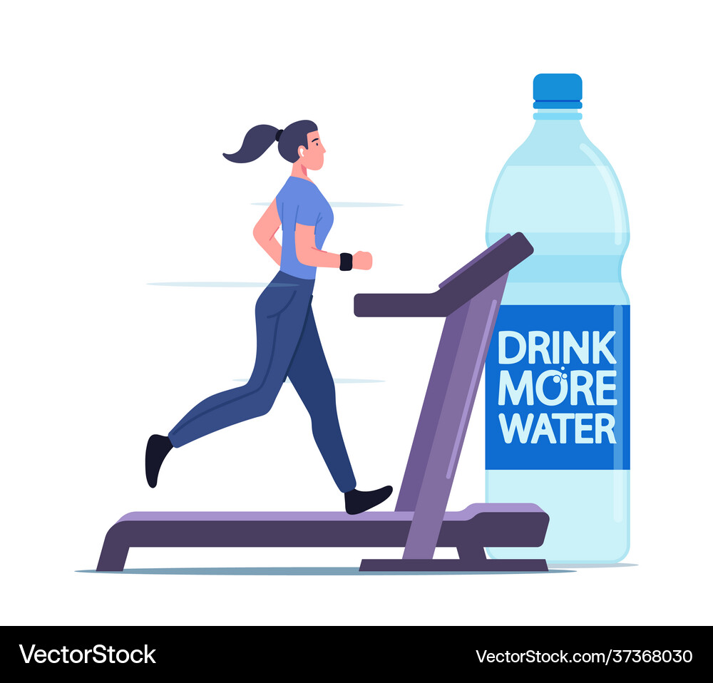Healthy lifestyle hydration concept athletic Vector Image