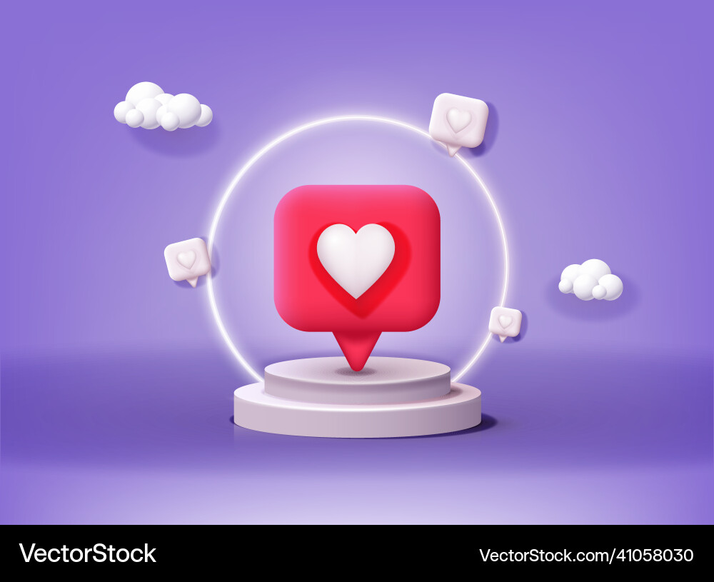 Like notification icon social media icon Vector Image