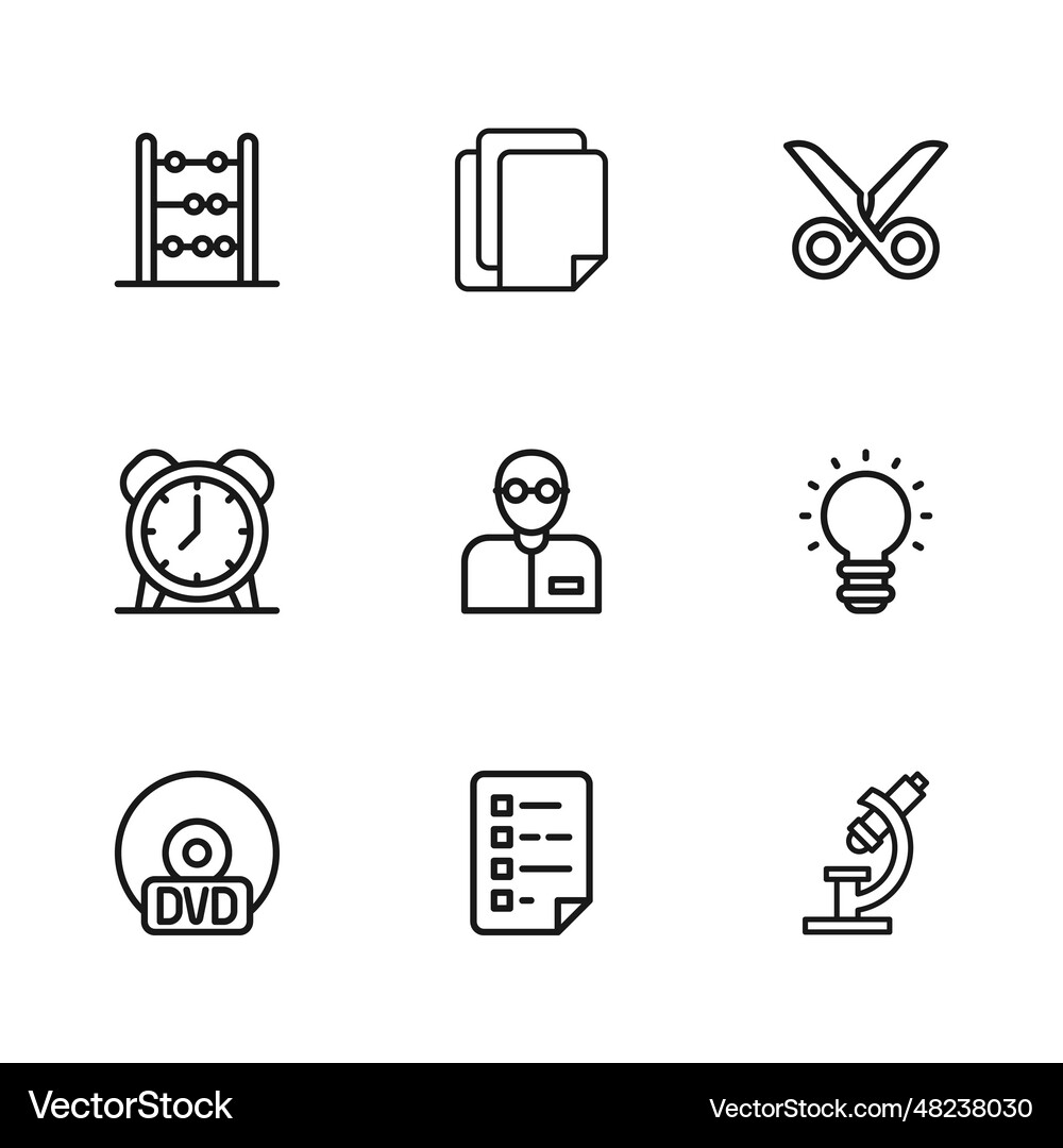 Set line clipboard with checklist creative lamp Vector Image