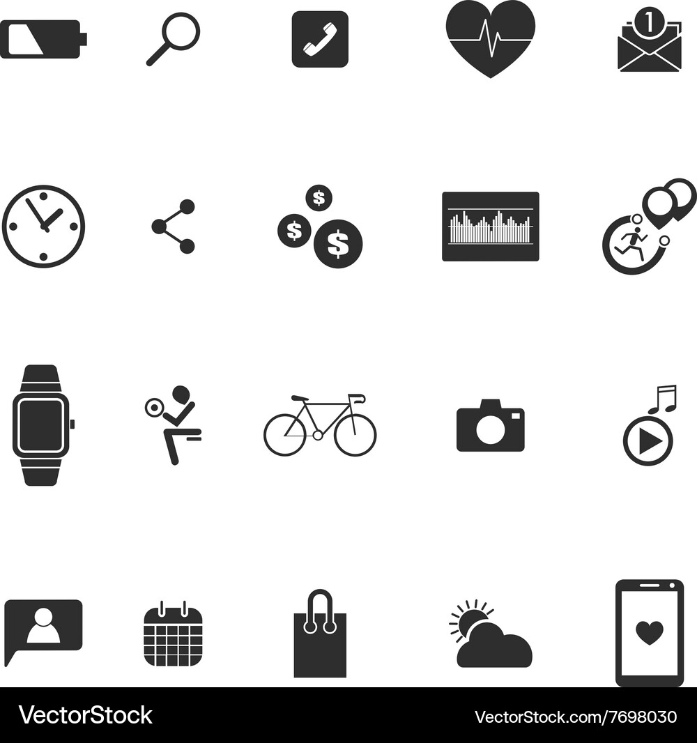 Smartwatch Icons - Technology Collection Vector Image