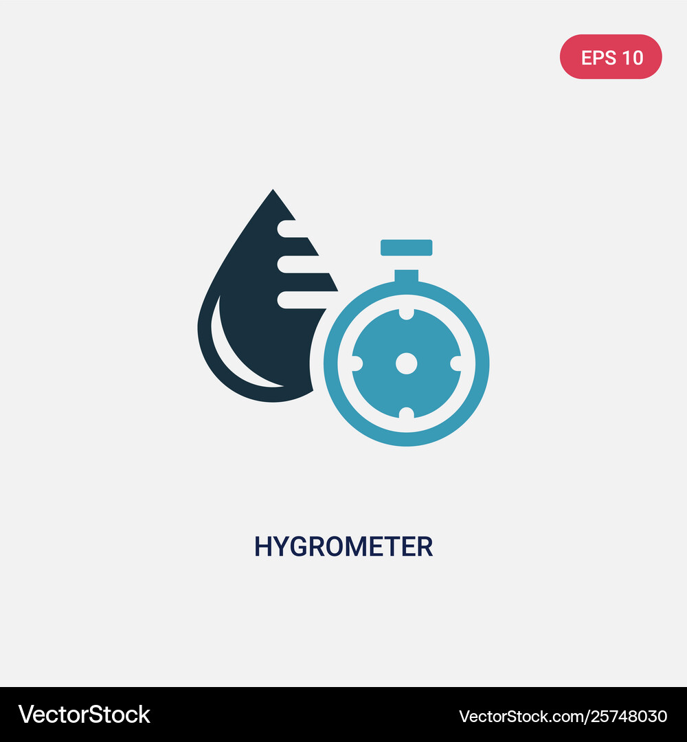 Two color hygrometer icon from sauna concept Vector Image