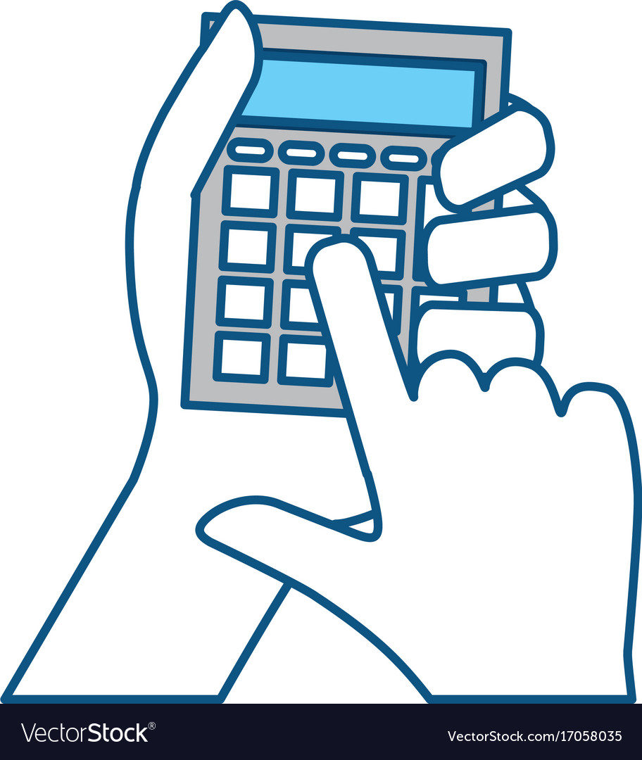 Calculator math device Royalty Free Vector Image