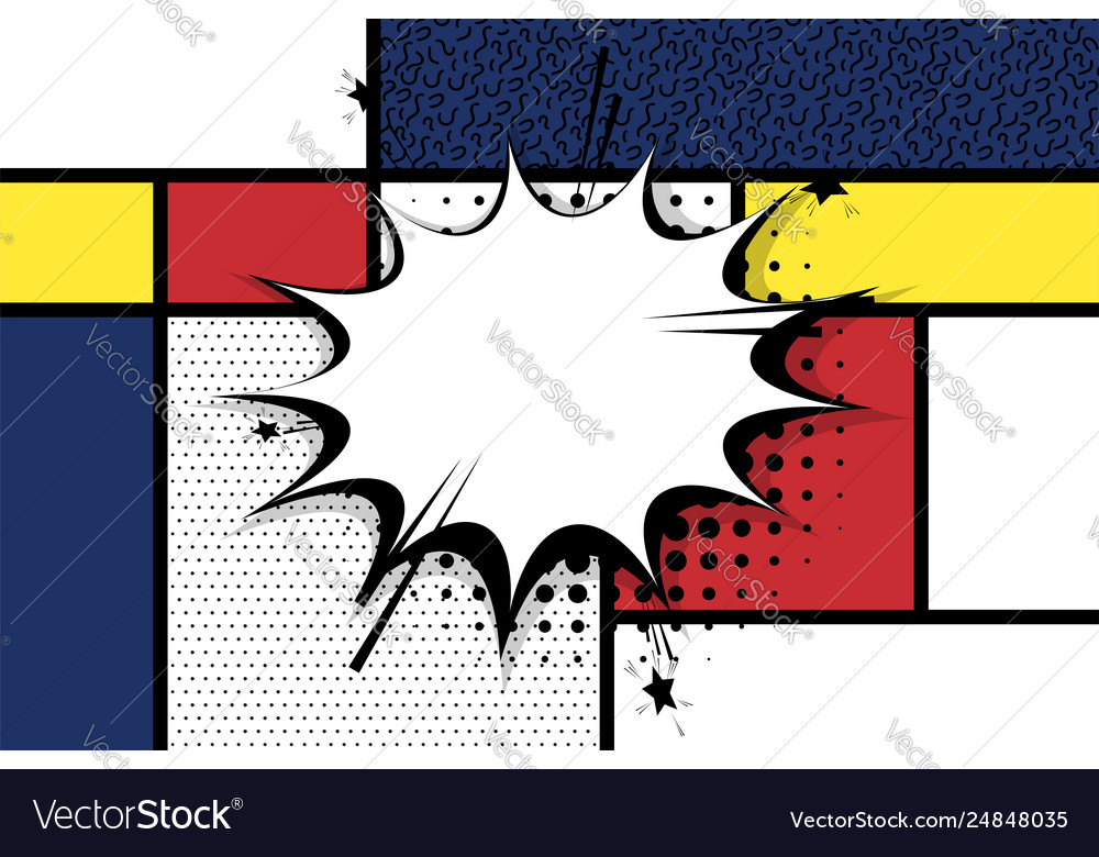 Comic text empty speech bubble pop art Royalty Free Vector