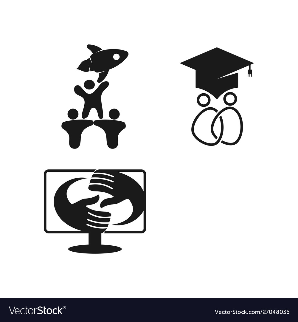 Education rocket commitment teamwork together Vector Image