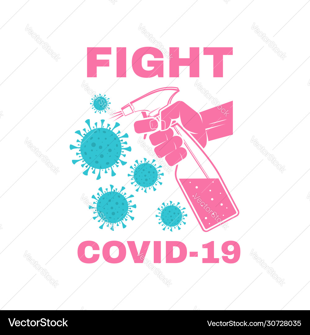 Fight covid-19 stop coronavirus concept Royalty Free Vector