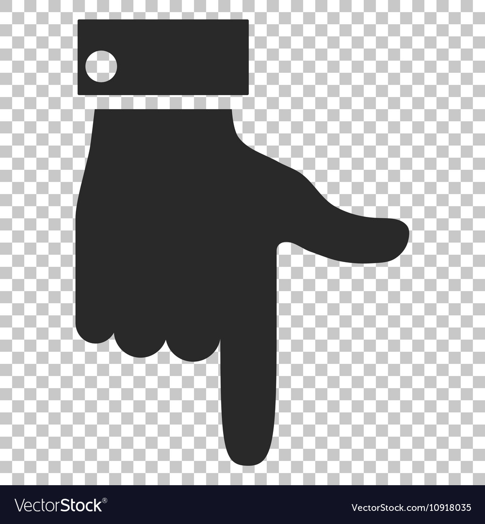 Hand pointer down icon Royalty Free Vector Image