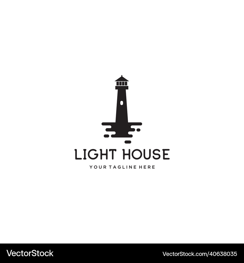 Lighthouse simple logo design inspiration vintage Vector Image