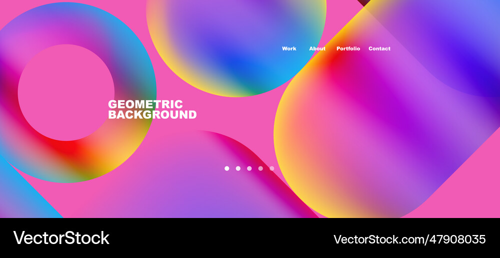 Round shapes and circles with liquid gradients Vector Image