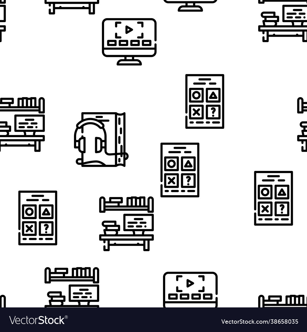 Self study lessons seamless pattern Royalty Free Vector