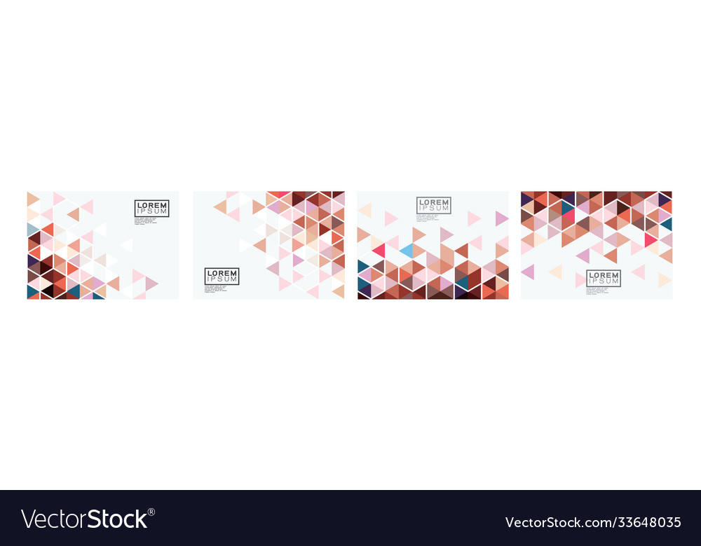 Set template with trendy triangle pattern Vector Image