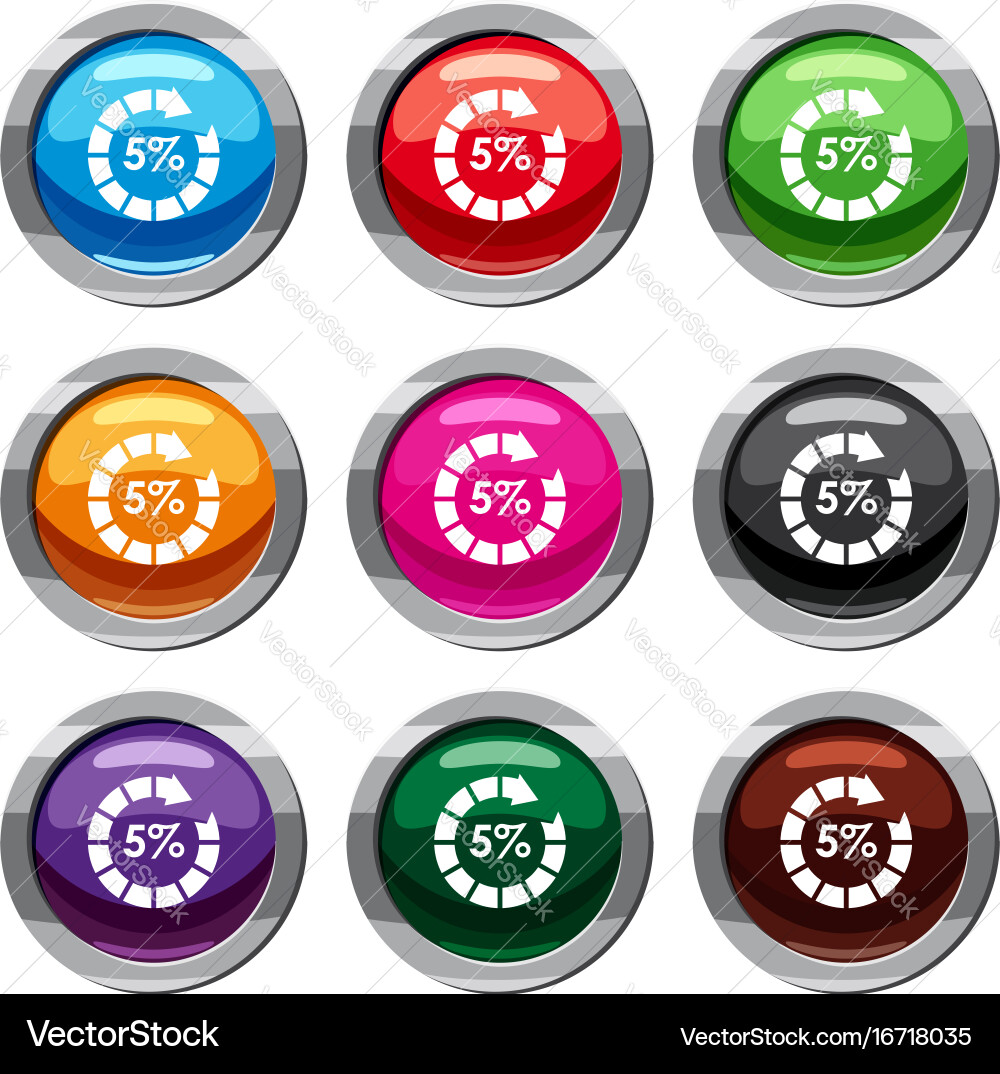 Sign 5 load set 9 collection Royalty Free Vector Image