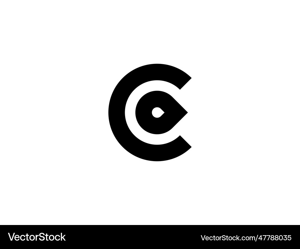 Simple and clean letter c with drop logo design Vector Image
