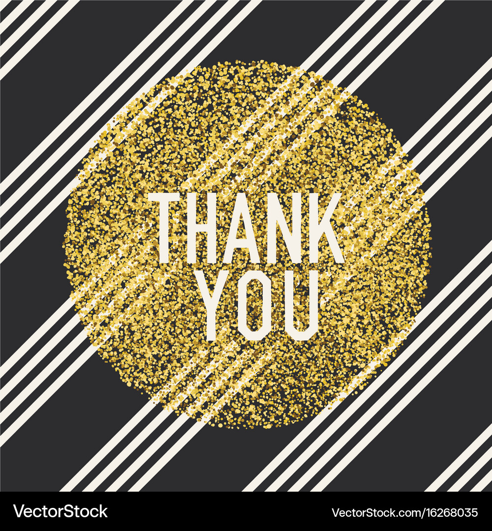 Thank you invitation card design template Vector Image