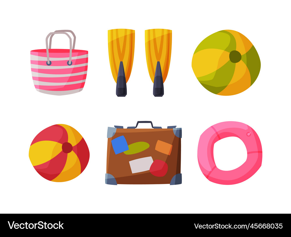 Travel and vacation symbol and attribute for Vector Image