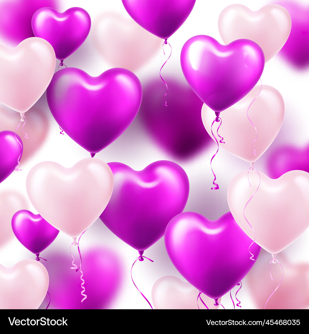 Valentines day background with violet heart Vector Image