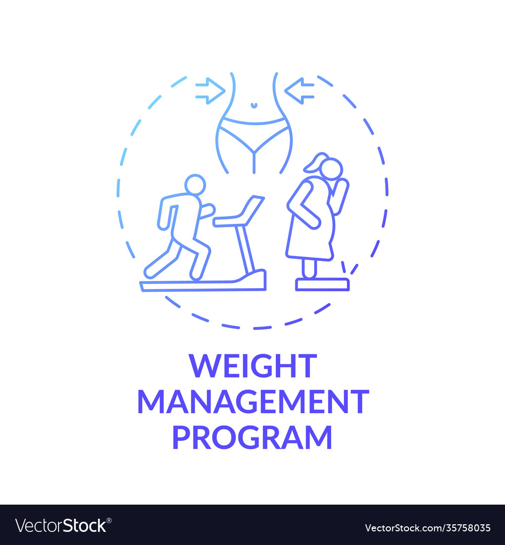 Weight management program concept icon Royalty Free Vector