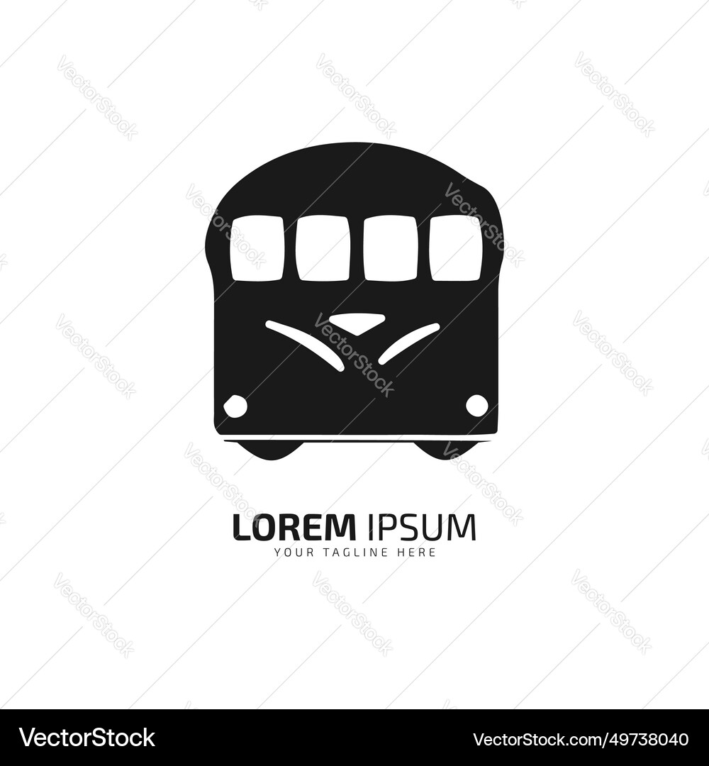 A logo bus icon abstract van silhouette on white Vector Image