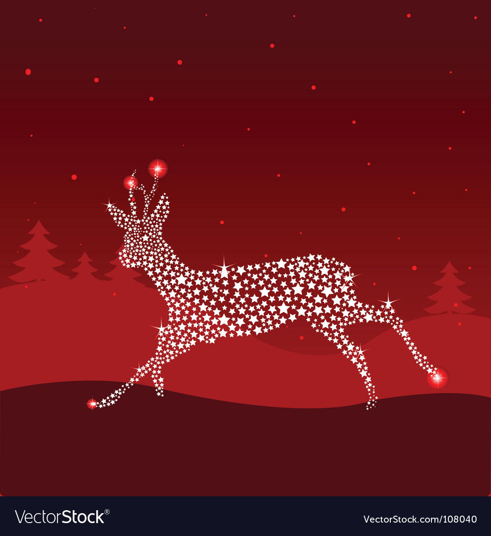 Christmas deer Royalty Free Vector Image - VectorStock